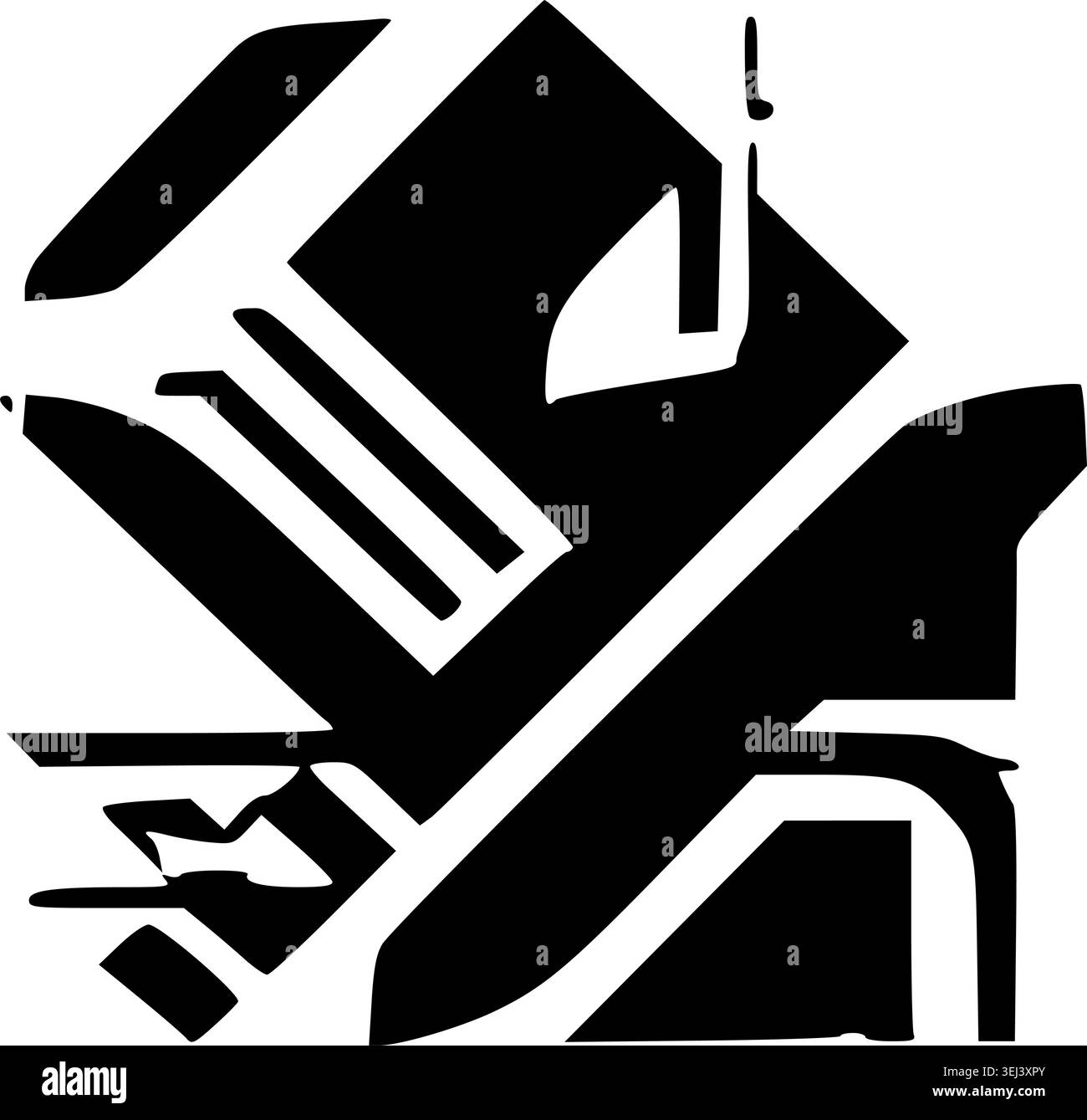 Industrial Factory Building With Gears Silhouette Professional Vector ...