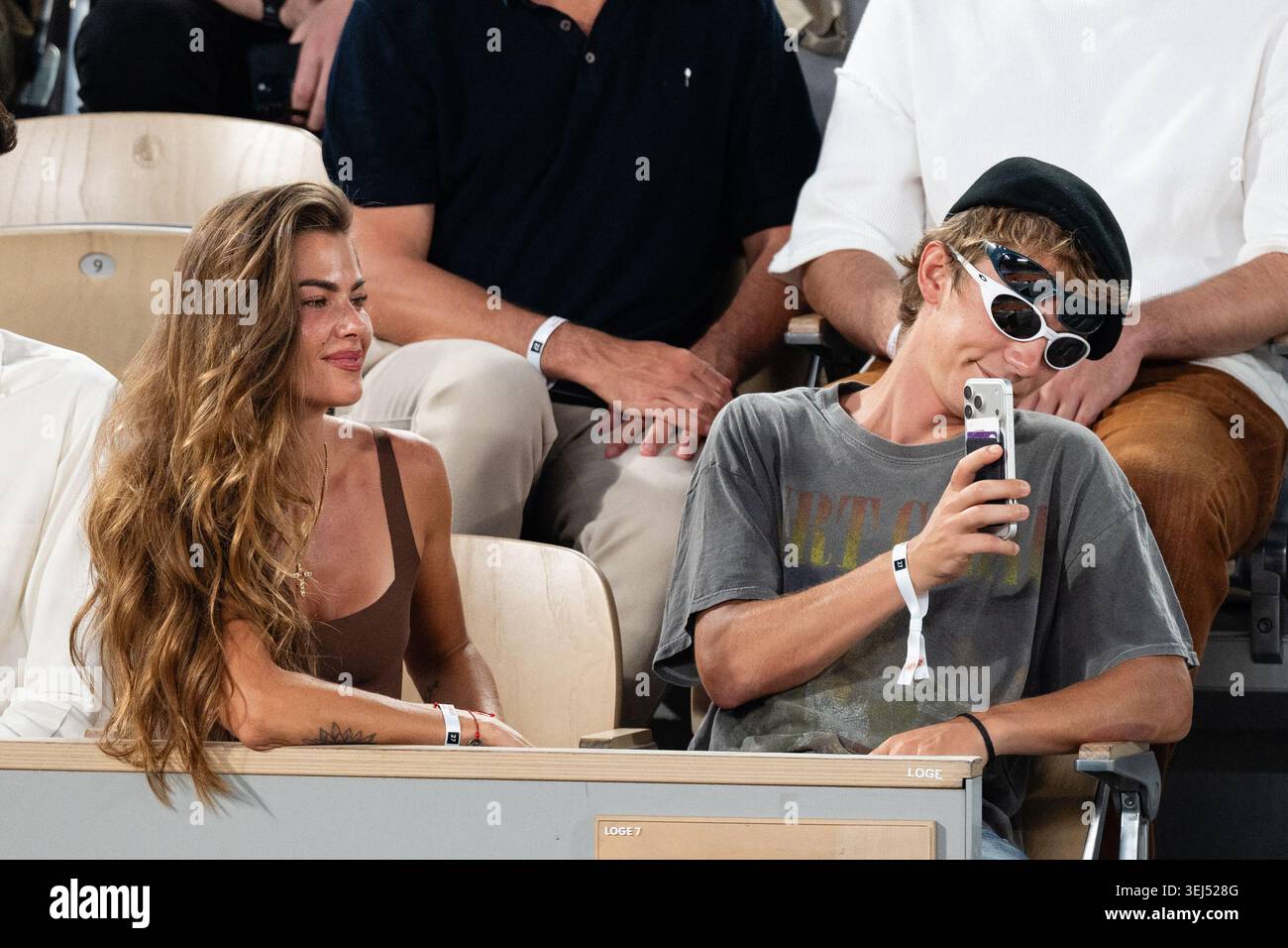 Clara Berry attends the 4rd day of the Roland-Garros 2026 at Roland ...
