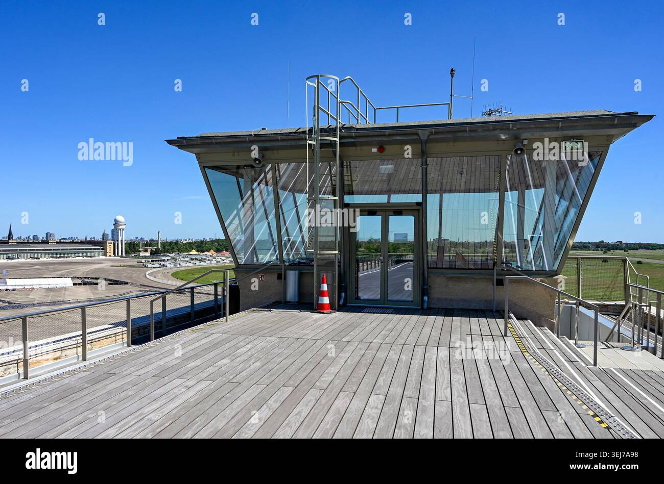 27 May 2026, Berlin: View of the THF Tower on the site of the former ...