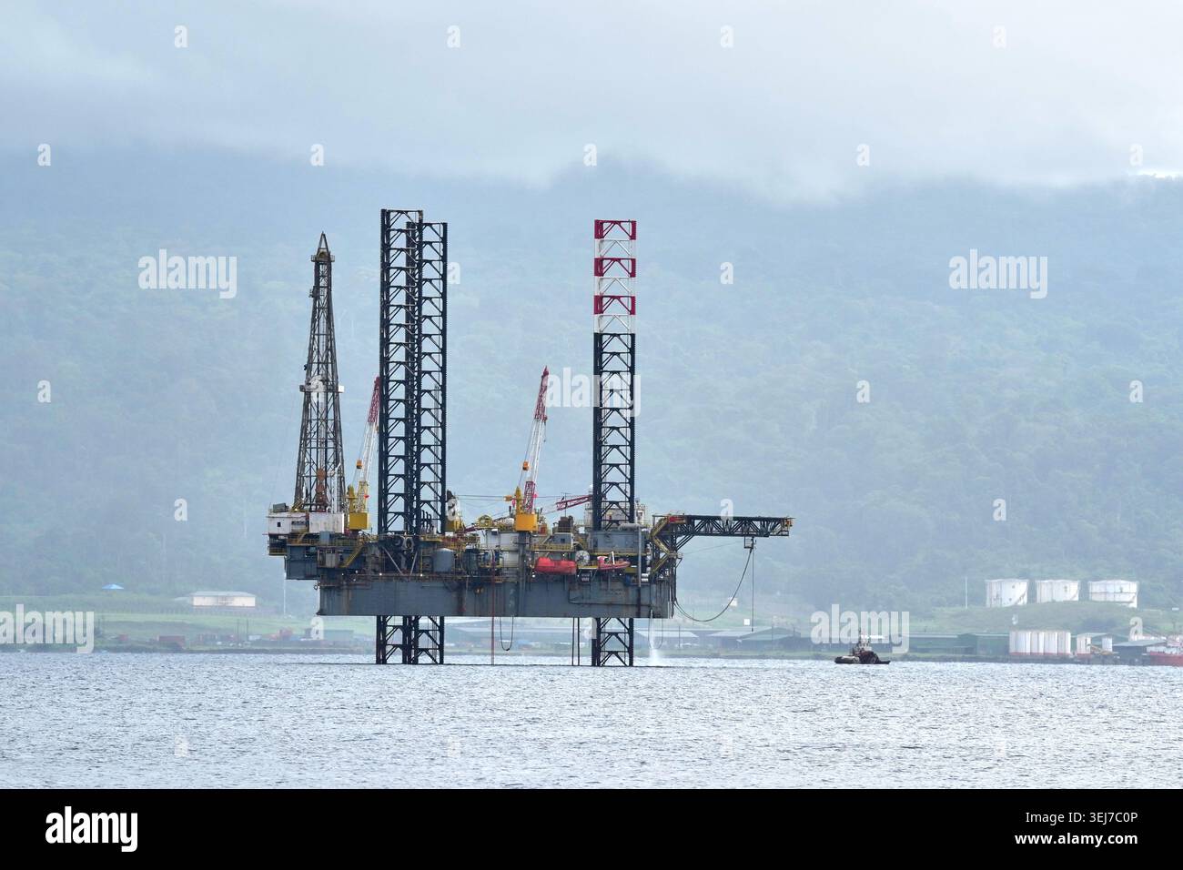 A drilling rig in Luba, Equatorial Guinea, Saturday, April 25, 2026 ...