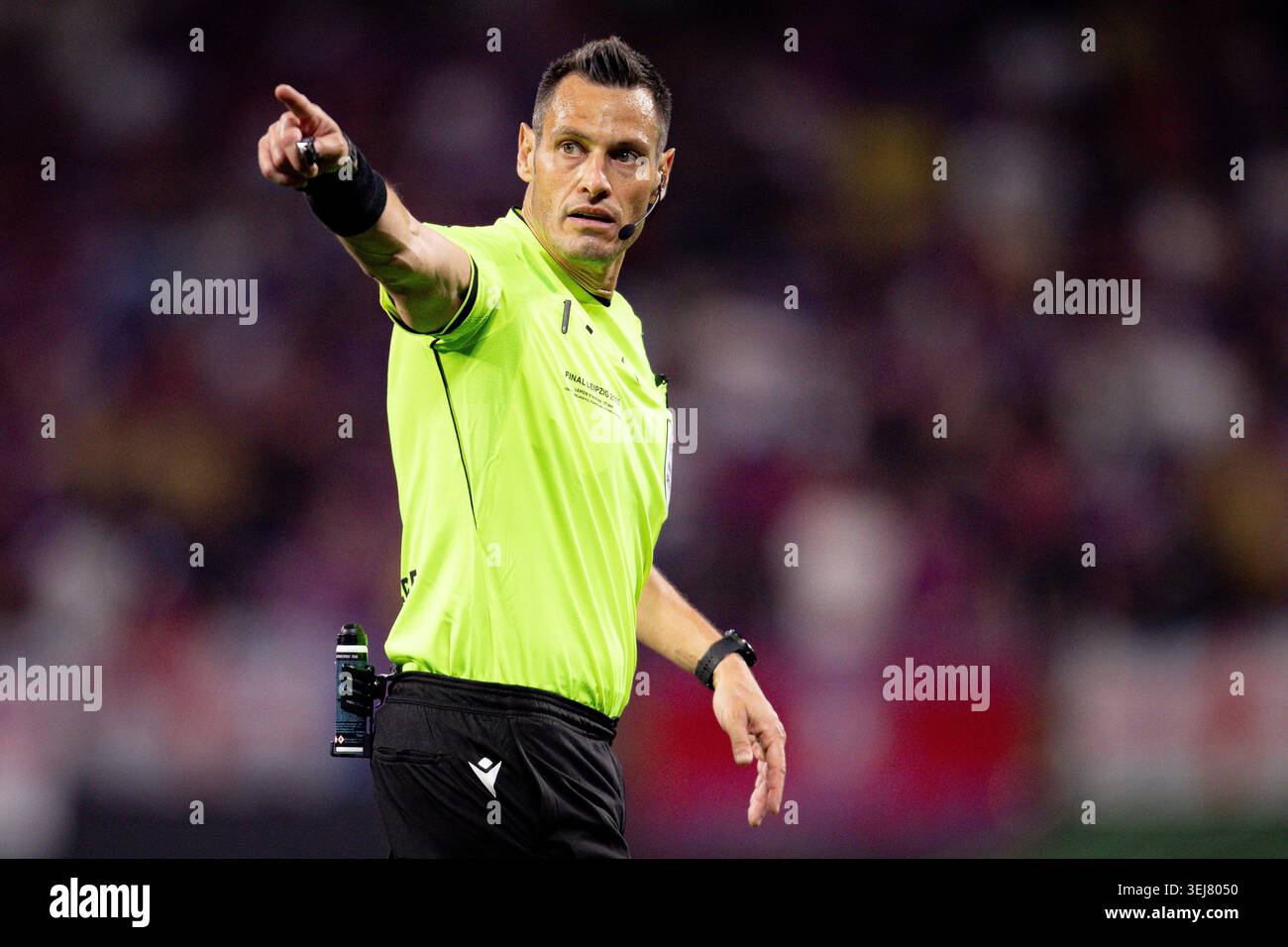 Leipzig, Germany. 27th May, 2026. Referee Maurizio Mariani seen during ...