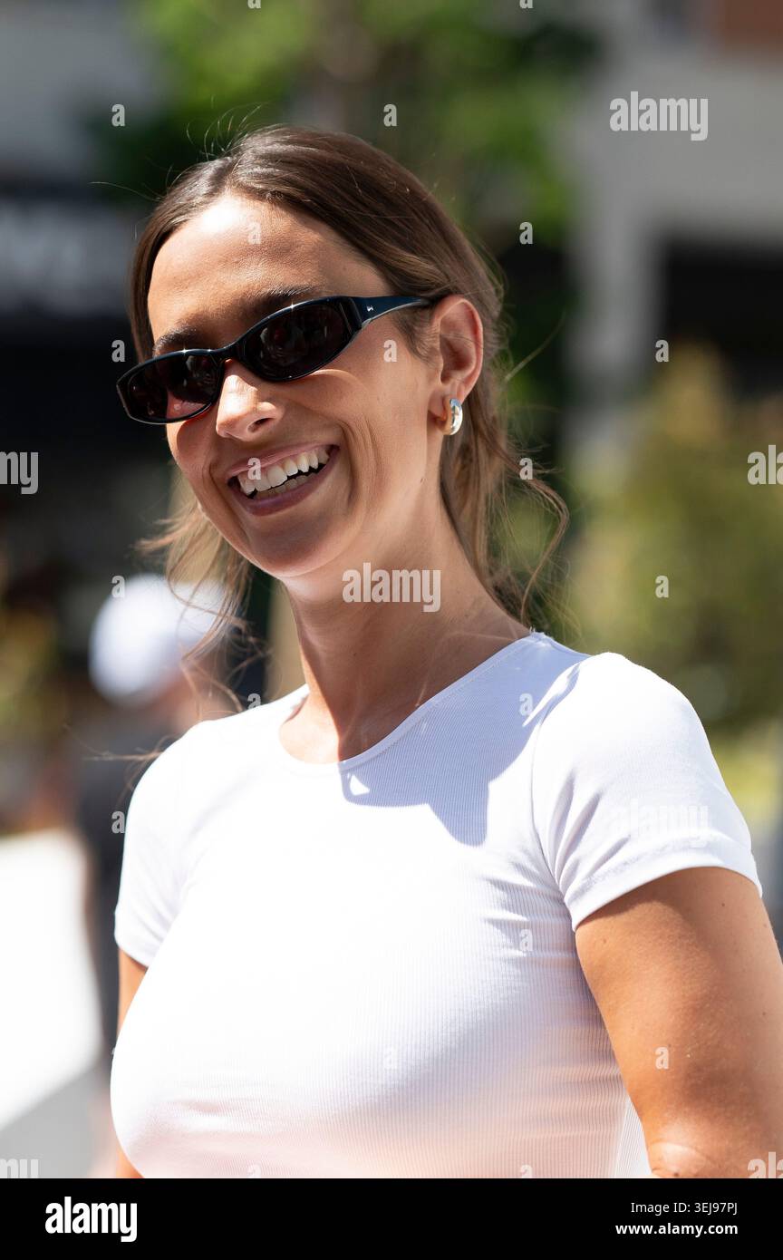 Maria Pombo attends the YUZZ presentation at Plaza de Goya in Madrid ...