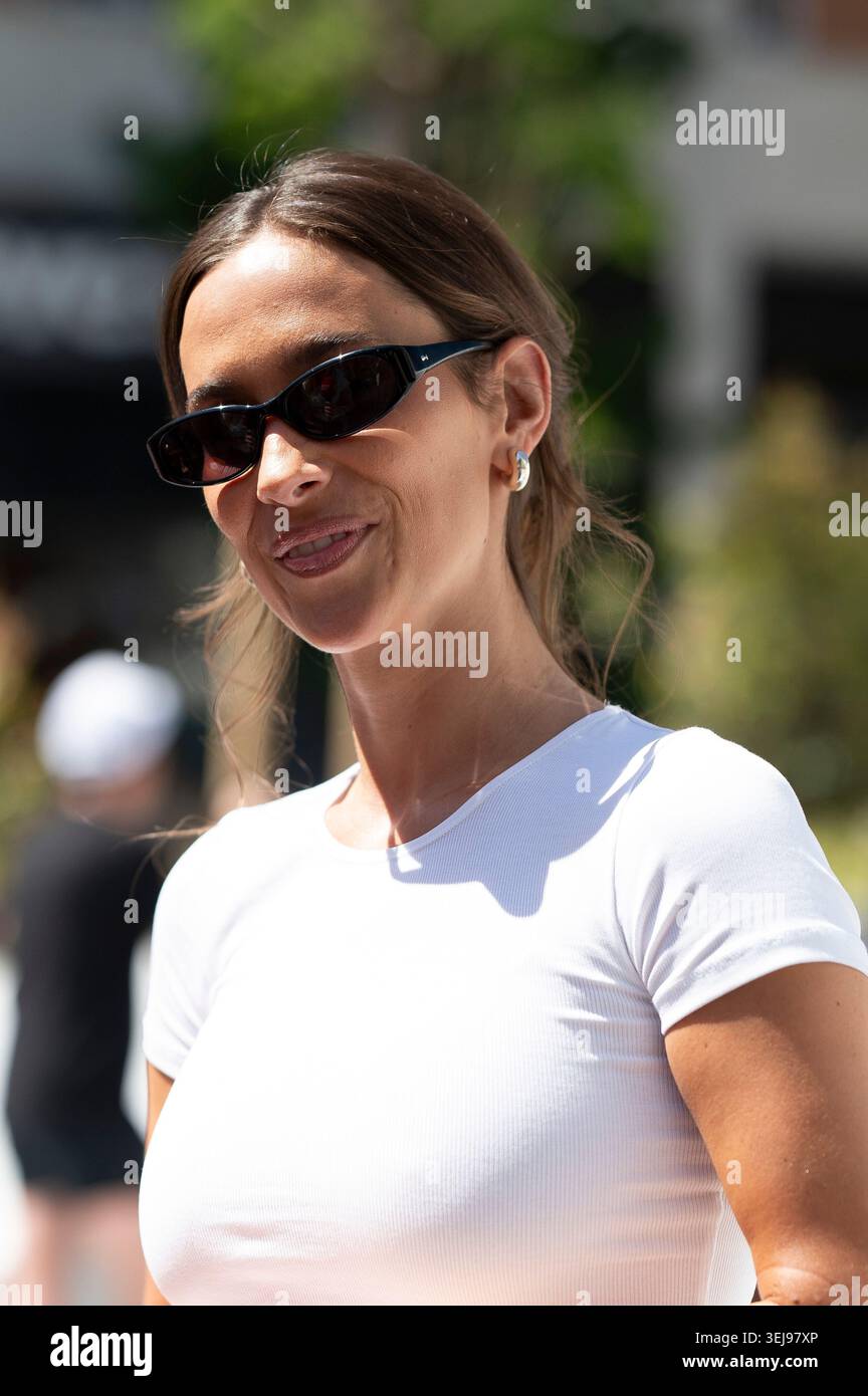 Maria Pombo attends the YUZZ presentation at Plaza de Goya in Madrid ...
