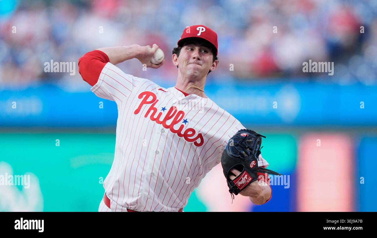 Philadelphia Phillies' Andrew Painter plays during a baseball game ...