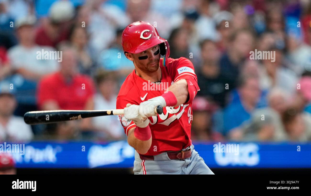 Cincinnati Reds' Matt McLain plays during a baseball game Monday, May ...