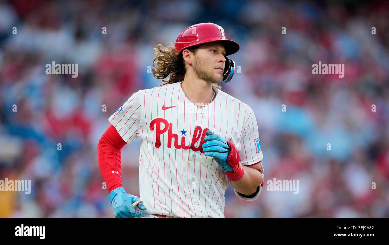 Philadelphia Phillies' Alec Bohm plays during a baseball game Monday ...