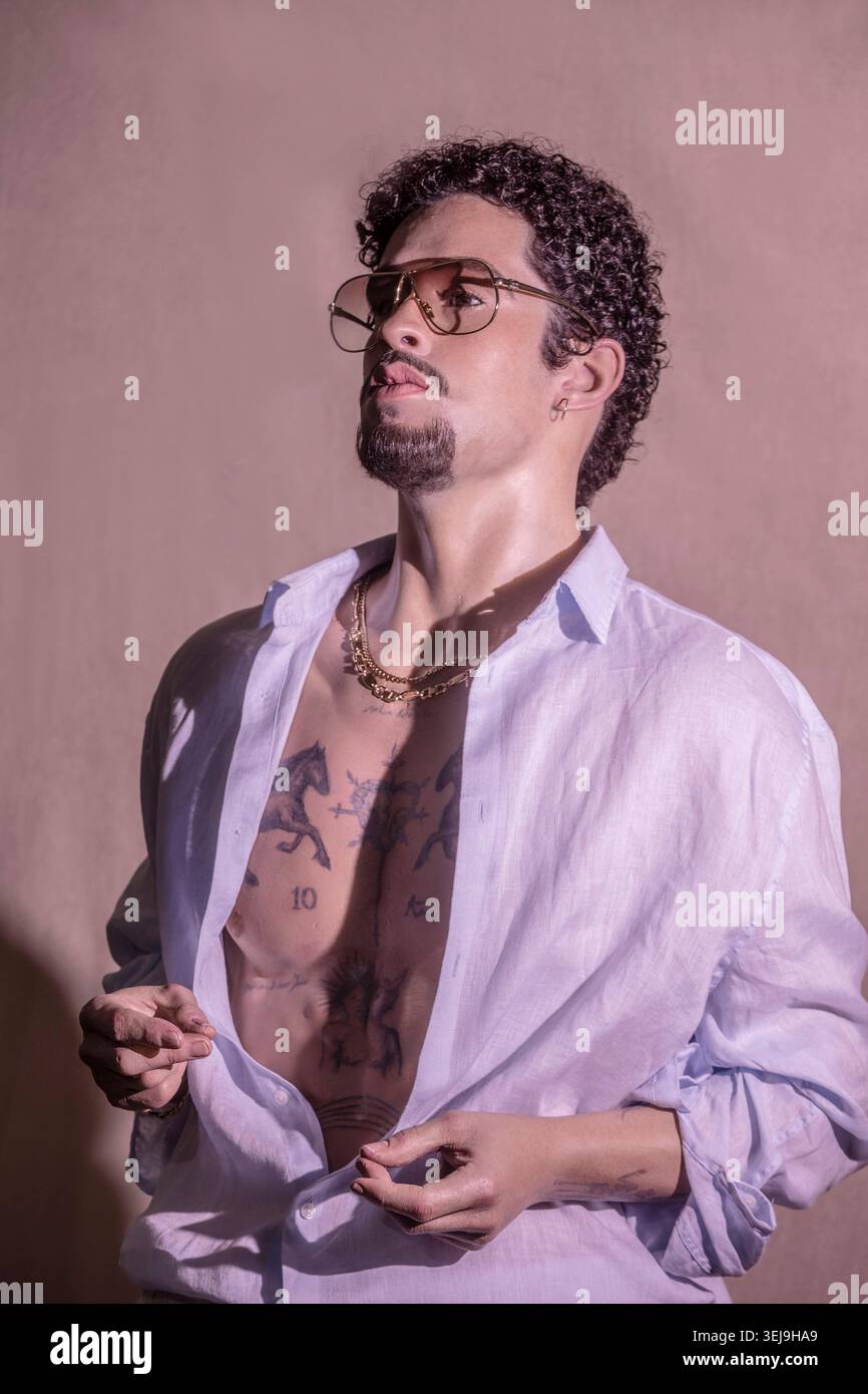 Bad Bunny during presentation of her wax figure at Wax Museum (Museo de ...