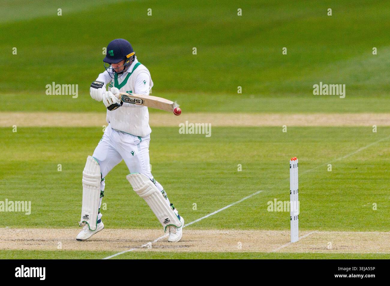 Ireland’s Andrew McBrine during day two of the test match at Stormont ...