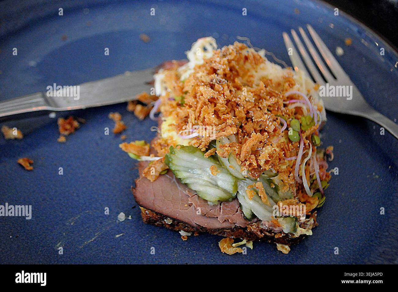 Copenhagen/Denmark /28 may 2026/Dansh lunch with roast beef cold ...