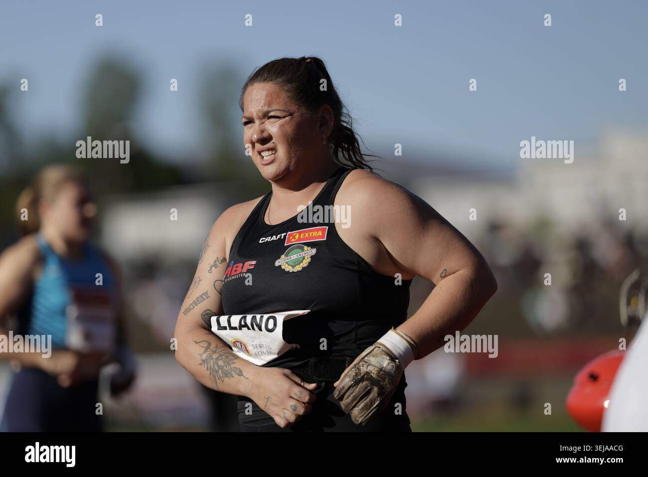 Bergen 20260528. Beatrice Llano during the Trond Mohn Games athletics ...