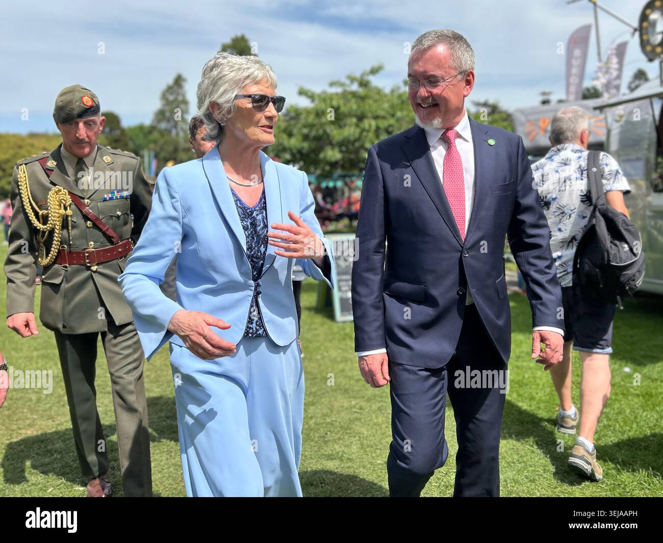Irish President Catherine Connolly during a visit to the Bord Bia Bloom ...