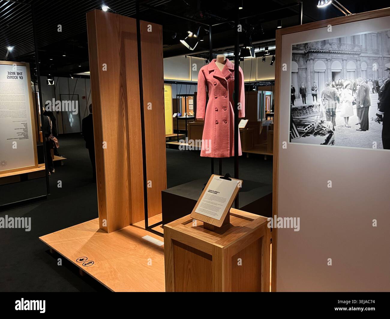 A pink wool Givenchy coat worn by former US first lady Jacqueline ...