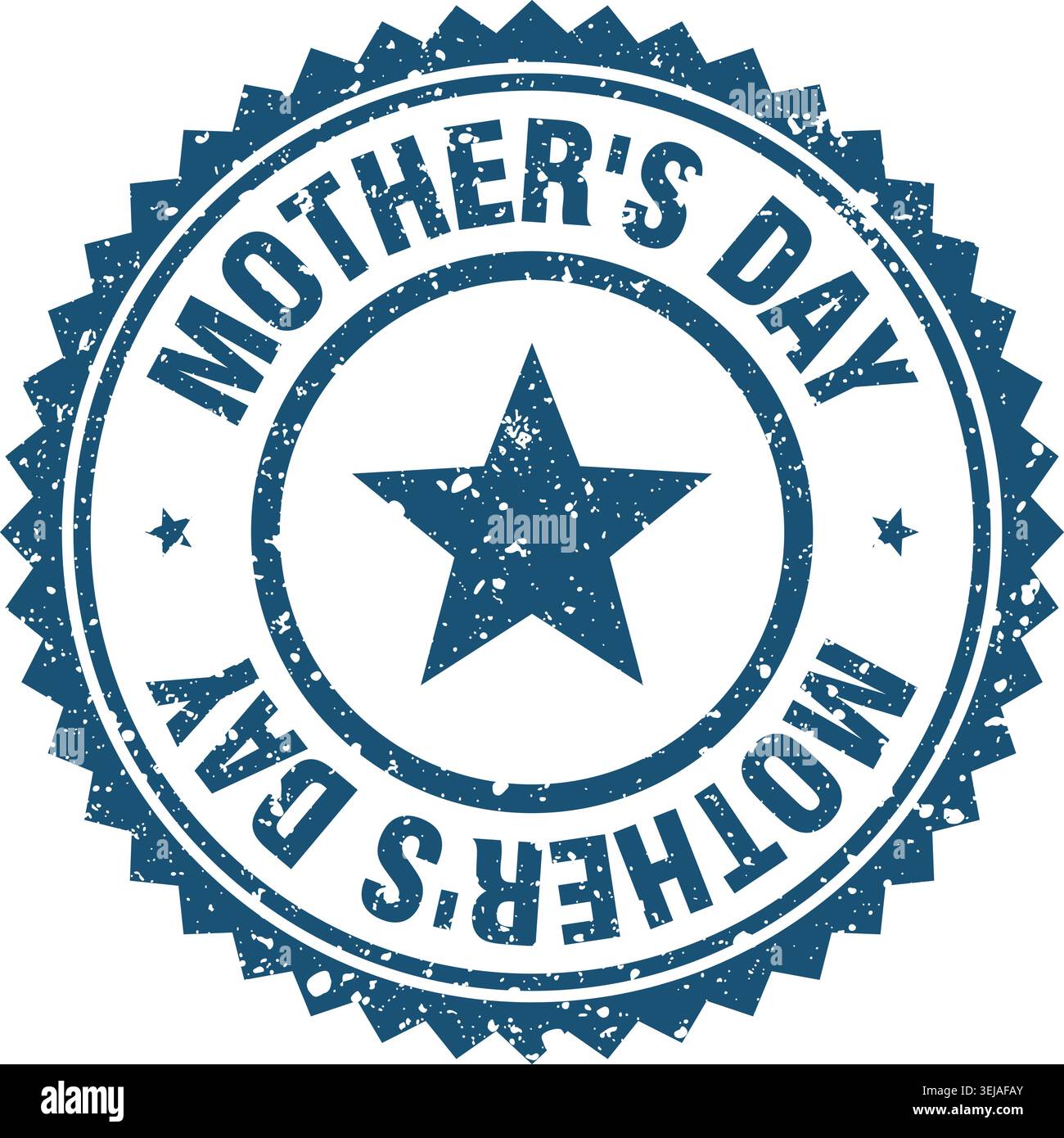 mother's day stamp. mother's day blue grunge round stamp Stock Vector ...