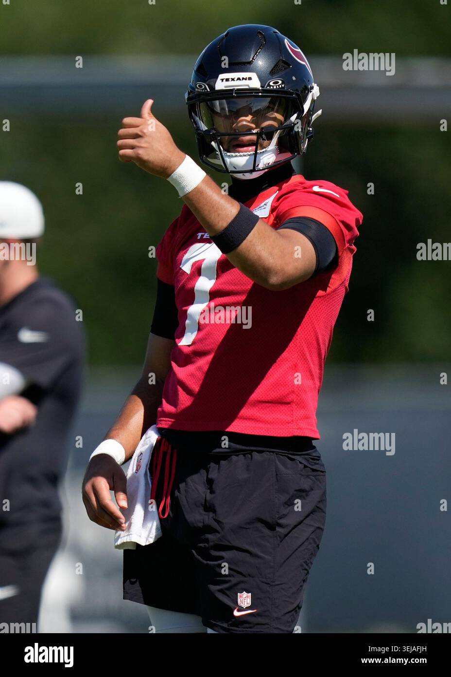 Houston Texans quarterback C.J. Stroud participates in the NFL football ...