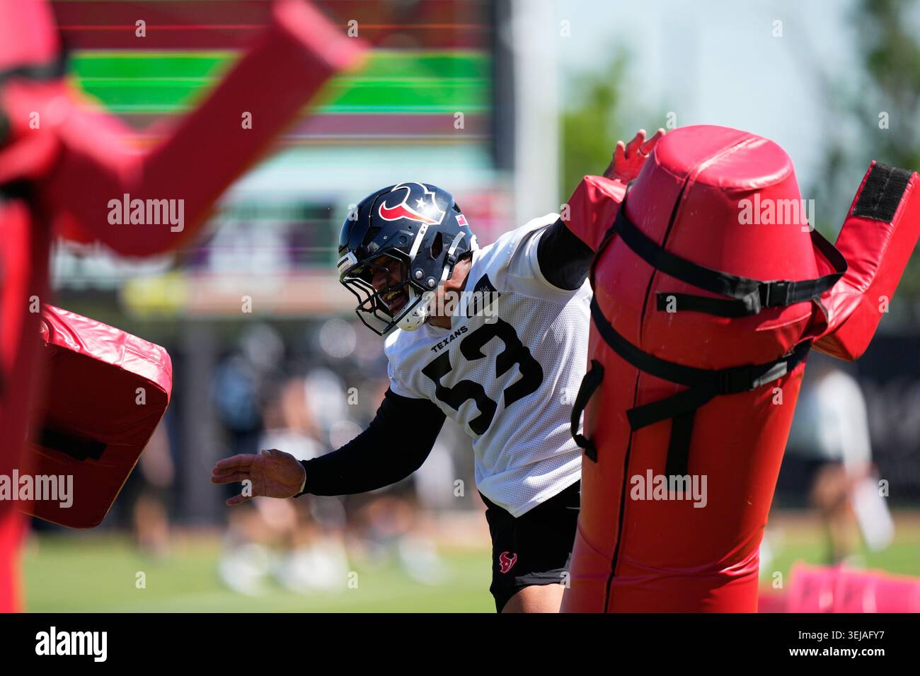 Houston Texans defensive tackle Junior Tafuna participates in the NFL ...