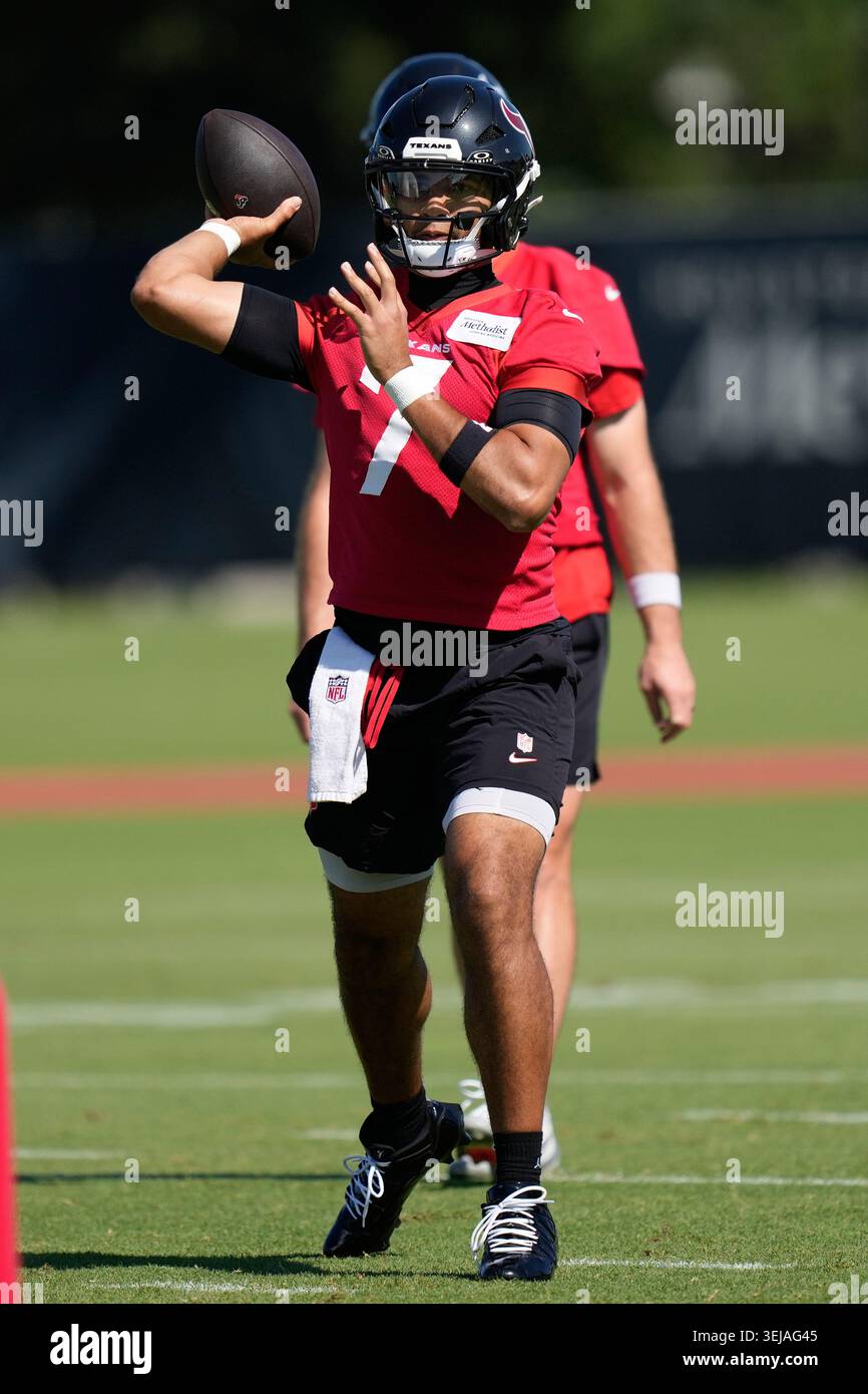 Houston Texans quarterback C.J. Stroud throws during the NFL football ...