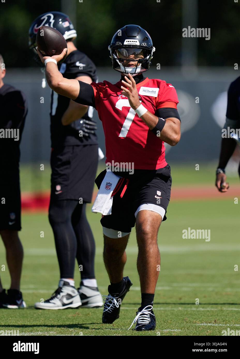 Houston Texans quarterback C.J. Stroud throws during the NFL football ...