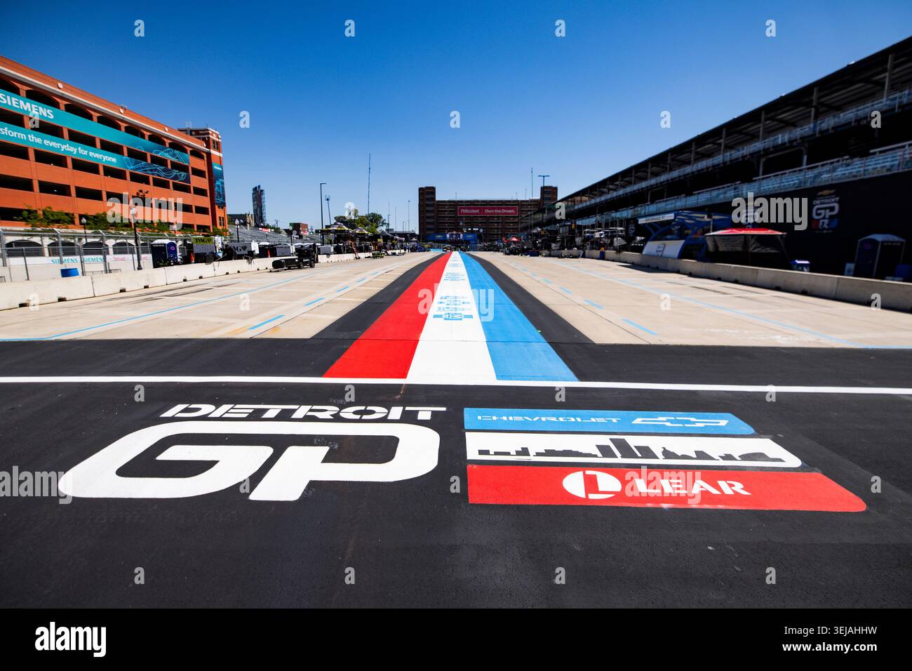 Illustration, pit lane during the Chevrolet Detroit Grand Prix, 8th ...