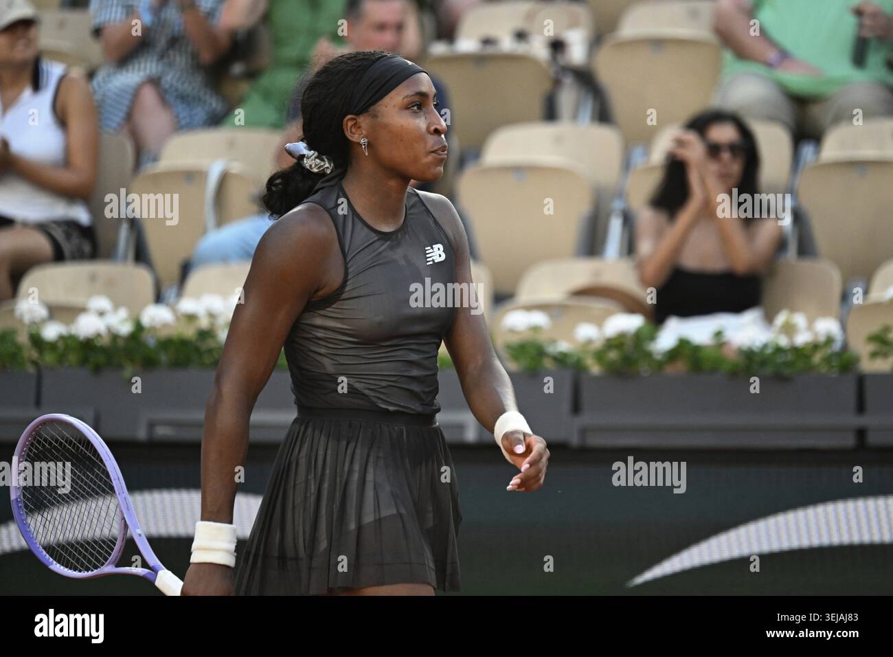 Coco Gauff of the U.S. celebrates after winning the second round women ...