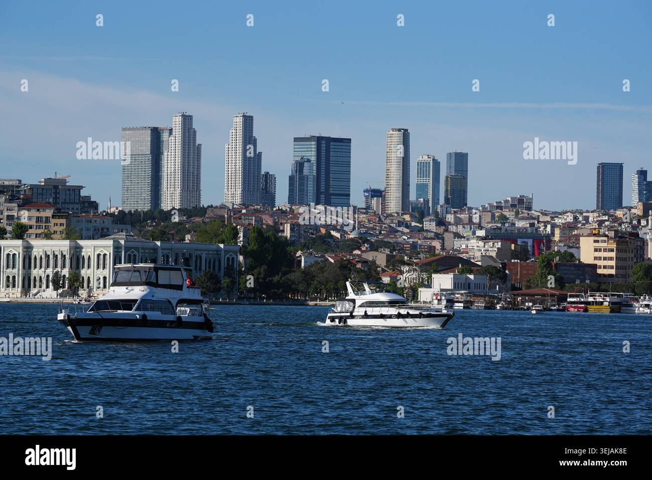 May 25, 2026, Istanbul, Turkey: Ships sail in the Bosphorus Strait in ...