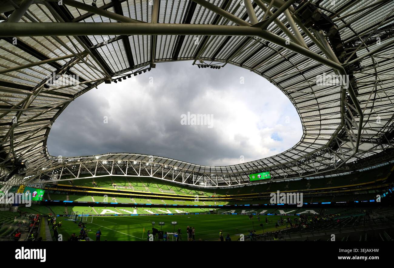 A general view of the pitch and stands ahead of an international ...