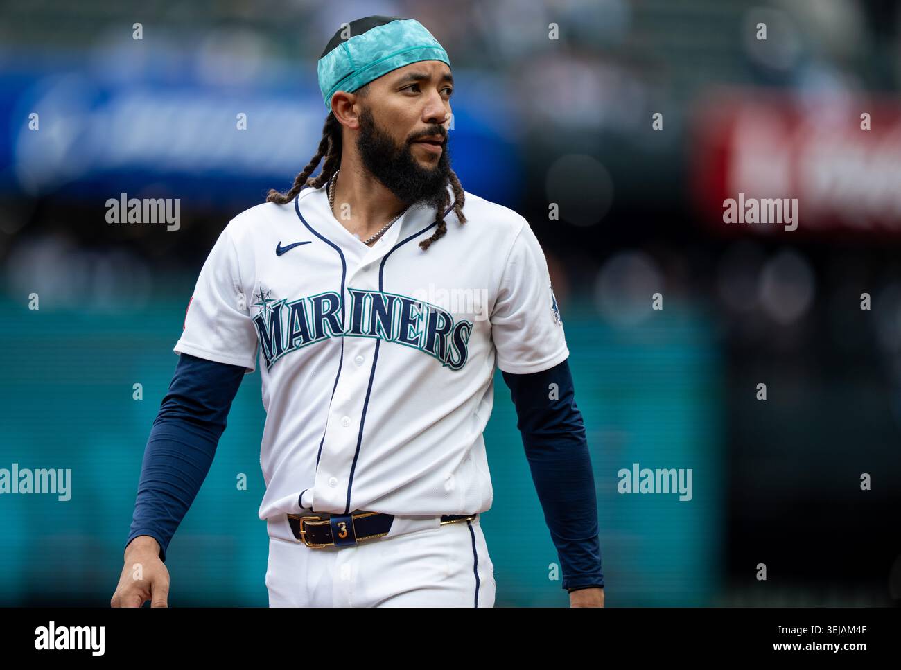 Seattle Mariners' J.P. Crawford is pictured during a baseball game ...
