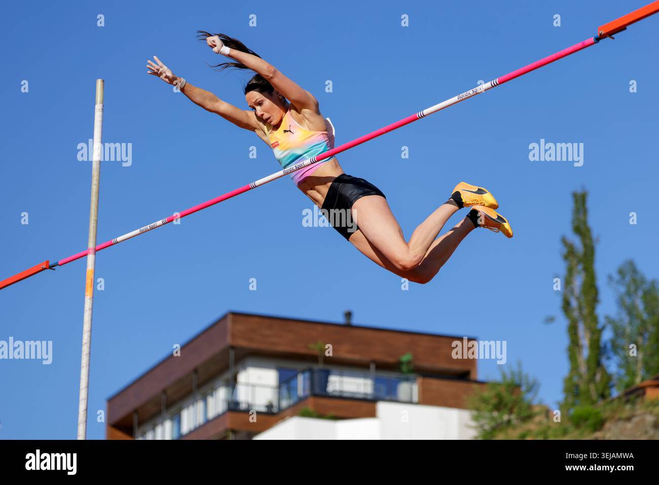 Bergen 20260528. The Trond Mohn Games athletics event at Fana Stadium ...