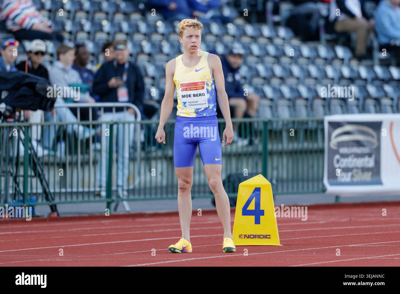 Bergen 20260528. Håkon Moe Berg ready for 800 meters during the Trond ...