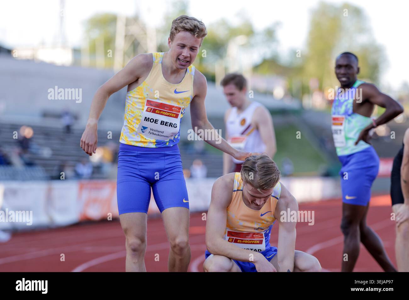 Bergen 20260528. Håkon Moe Berg (left) and Tobias Grønstad after the ...