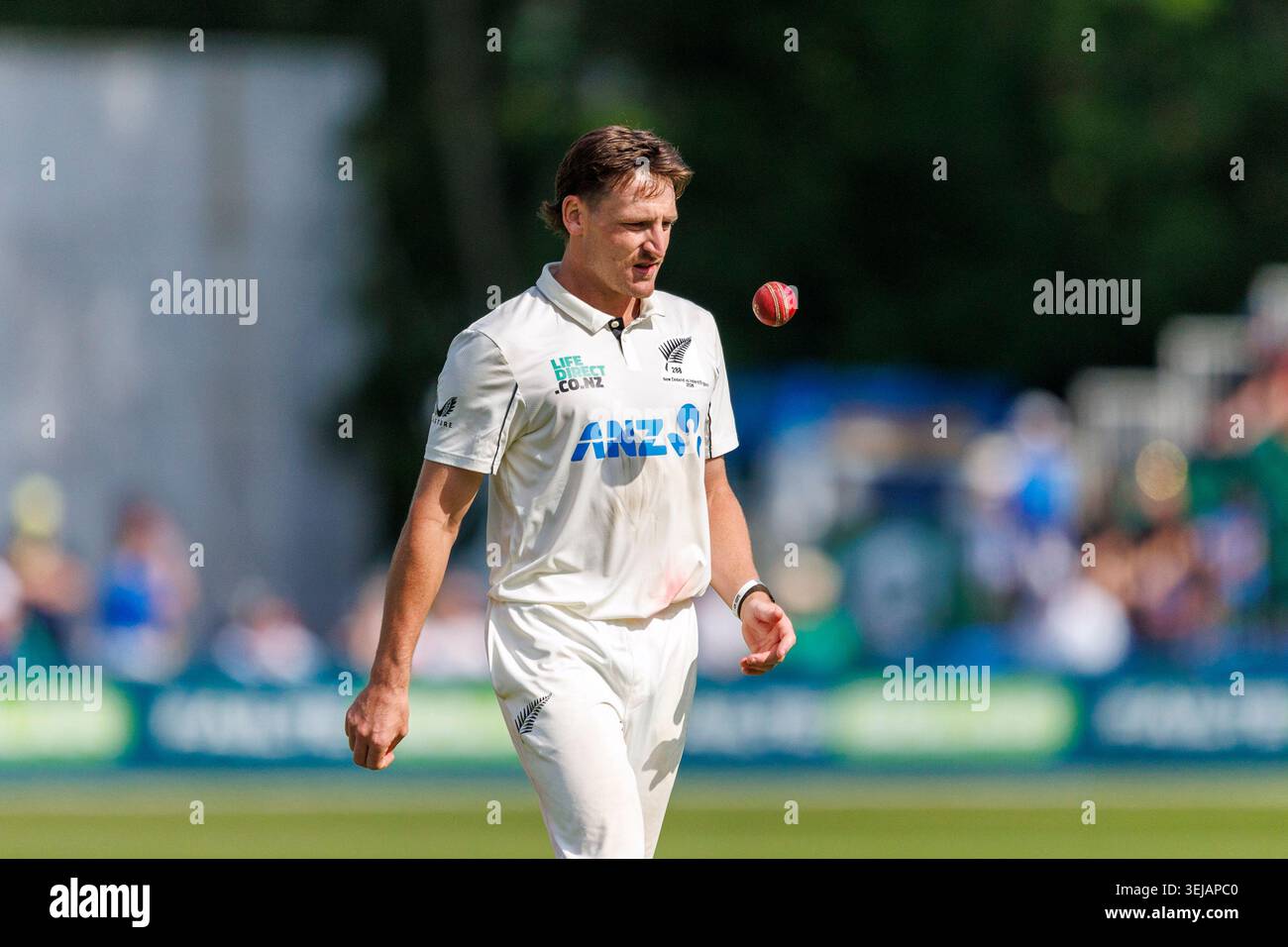 New Zealand’s Nathan Smith during day two of the test match at Stormont ...