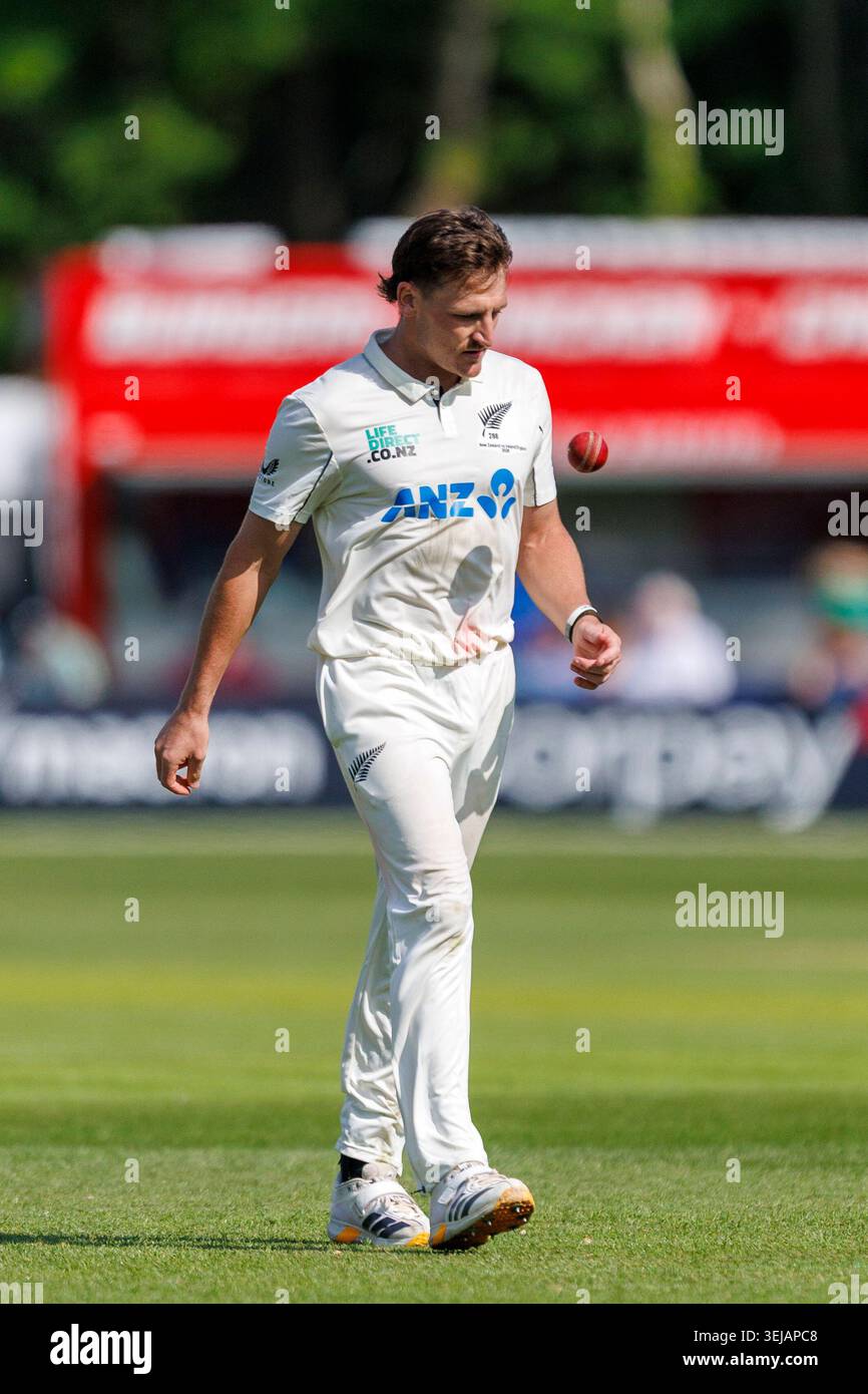 New Zealand’s Nathan Smith during day two of the test match at Stormont ...