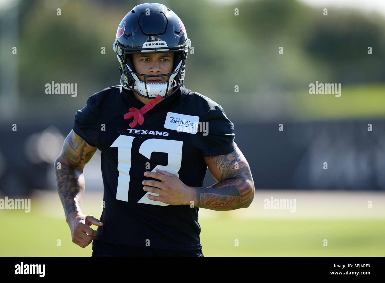 Houston Texans wide receiver Jaylin Noel arrives for the NFL football ...