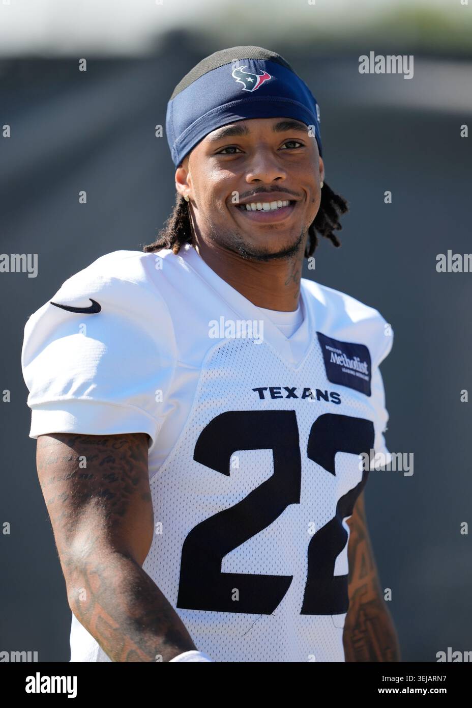 Houston Texans cornerback Jaylin Smith arrives for the NFL football ...