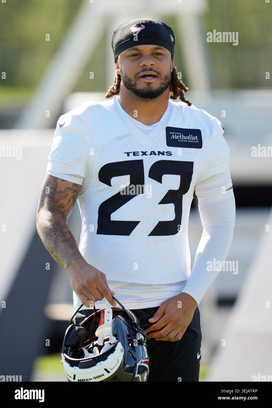 Houston Texans safety Jaylen Reed arrives for the NFL football team's ...