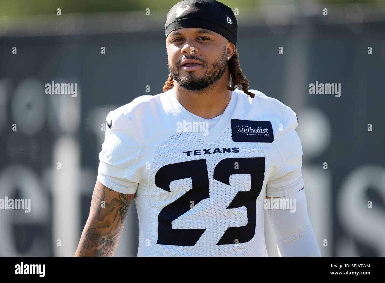 Houston Texans safety Jaylen Reed arrives for the NFL football team's ...