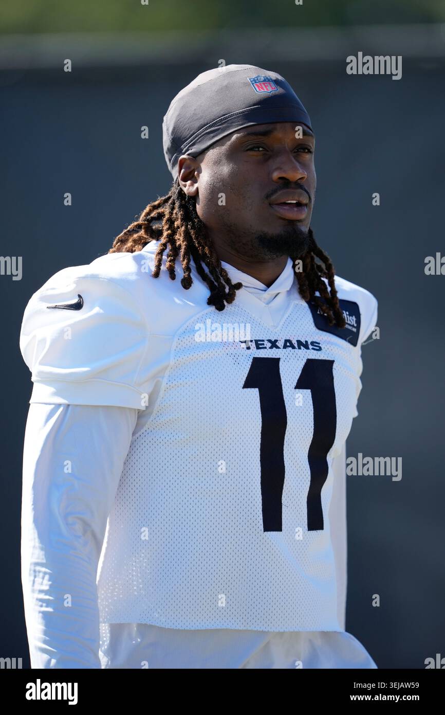 Houston Texans cornerback Tremon Smith arrives for the NFL football ...