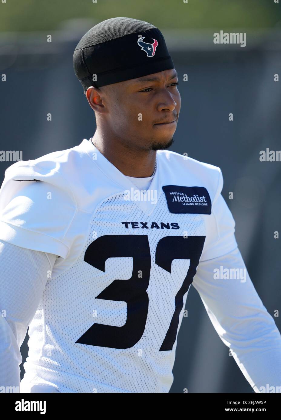 Houston Texans cornerback Collin Wright arrives for the NFL football ...