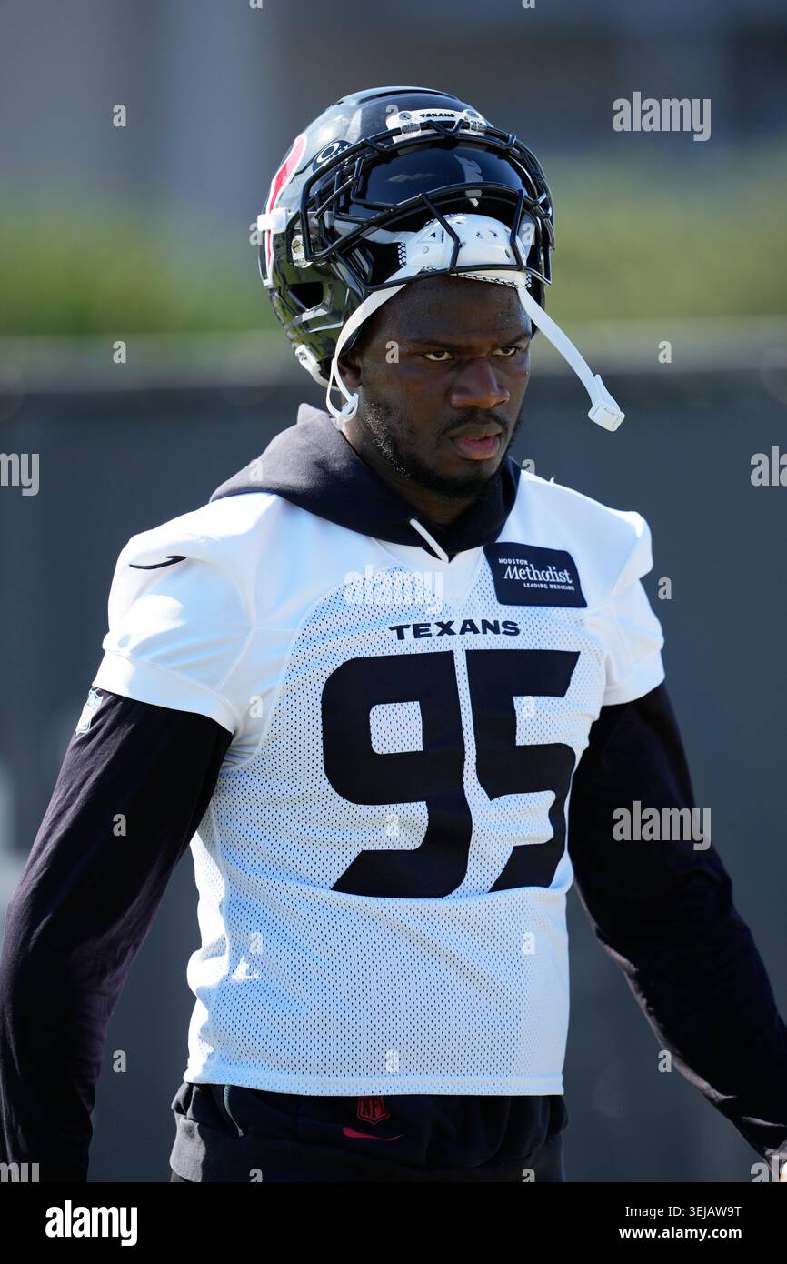 Houston Texans defensive end Ali Gaye arrives for the NFL football team ...