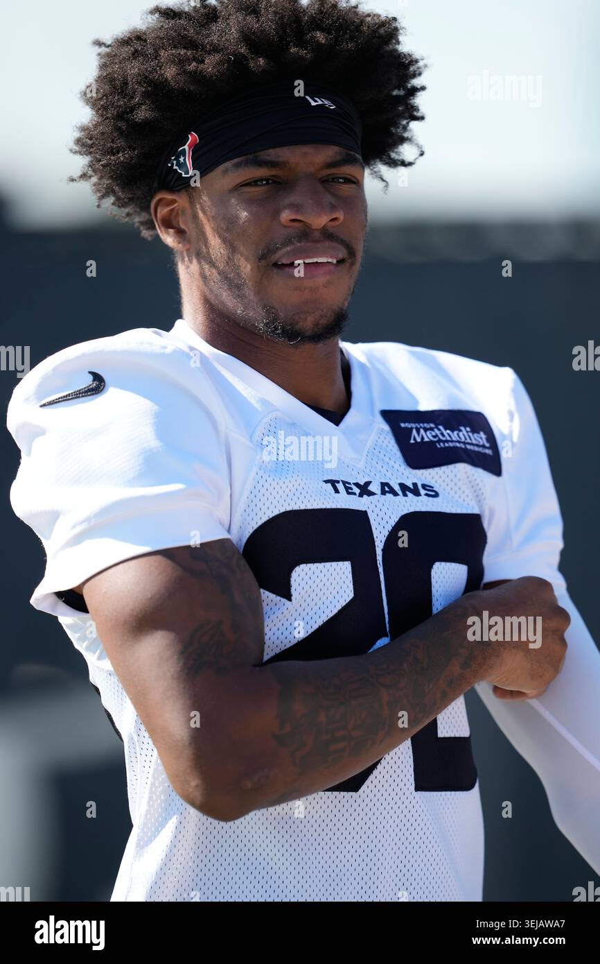 Houston Texans cornerback Ja'Marcus Ingram arrives for the NFL football ...