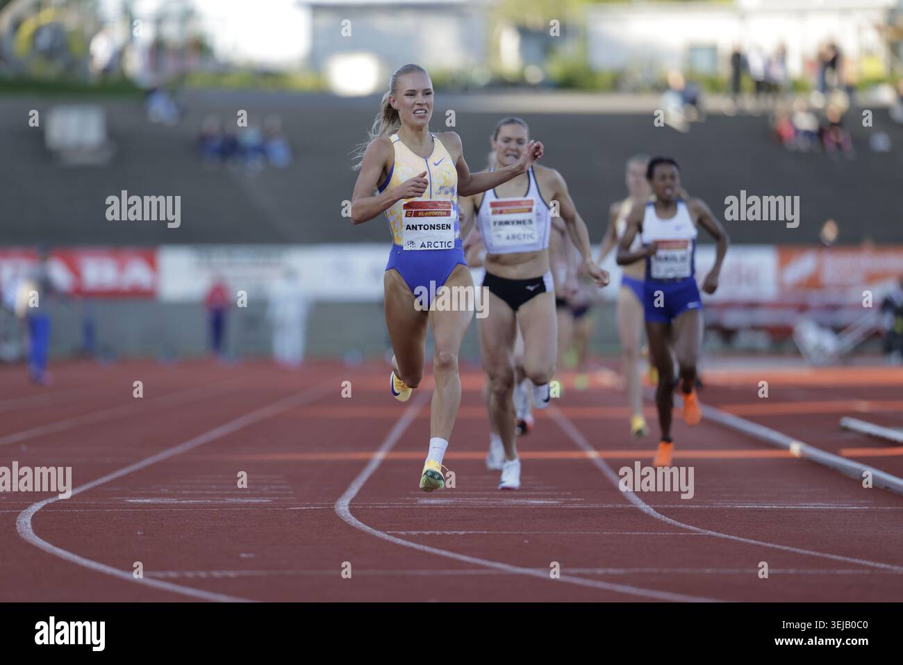 Bergen 20260528. Pernille Antonsen wins 800 m during the Trond Mohn ...