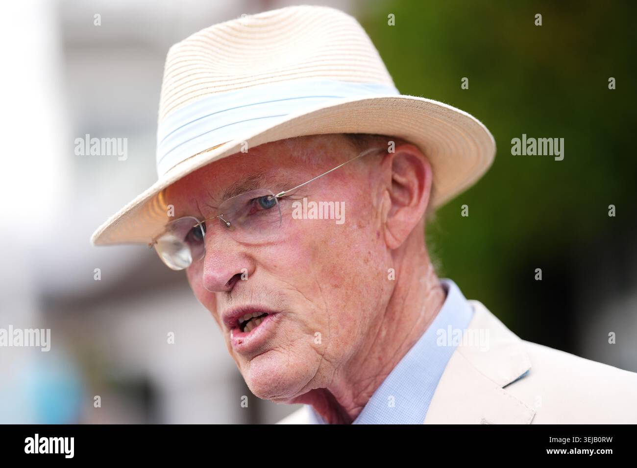 Trainer John Gosden at Sandown Park Racecourse. Picture date: Thursday ...