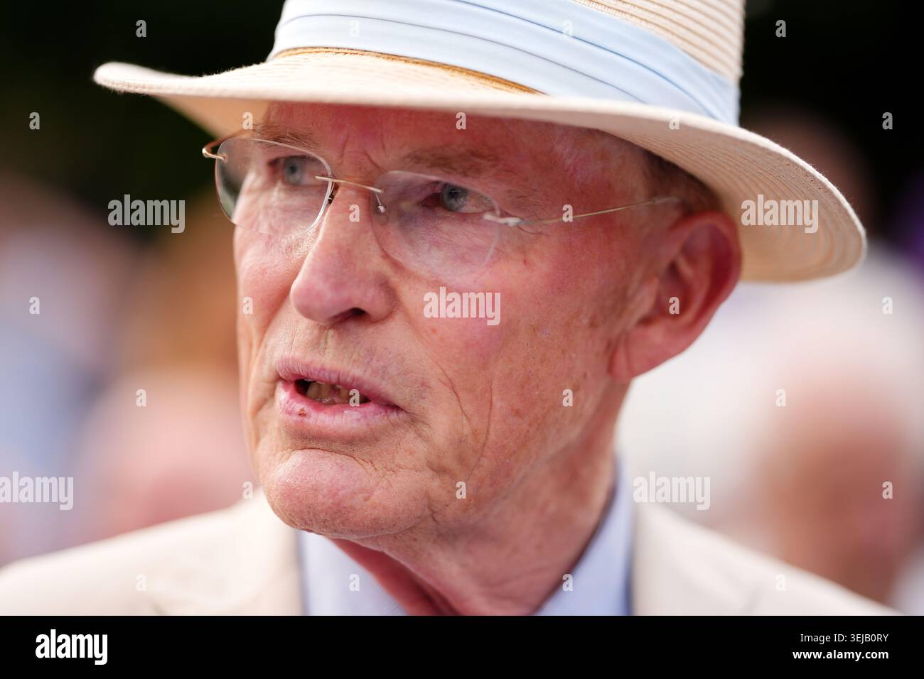 Trainer John Gosden at Sandown Park Racecourse. Picture date: Thursday ...