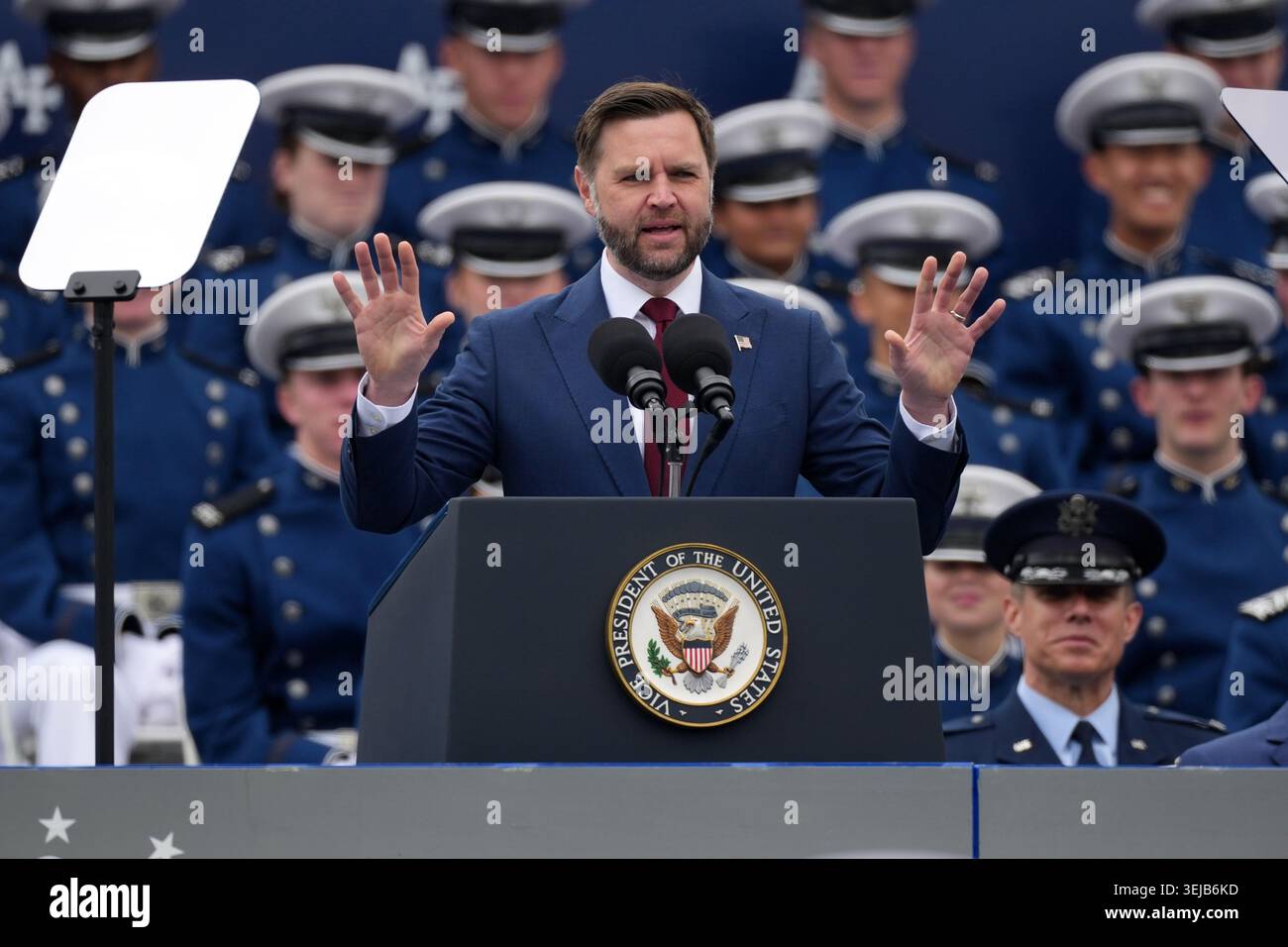 Vice President JD Vance speaks during the United States Air Force ...