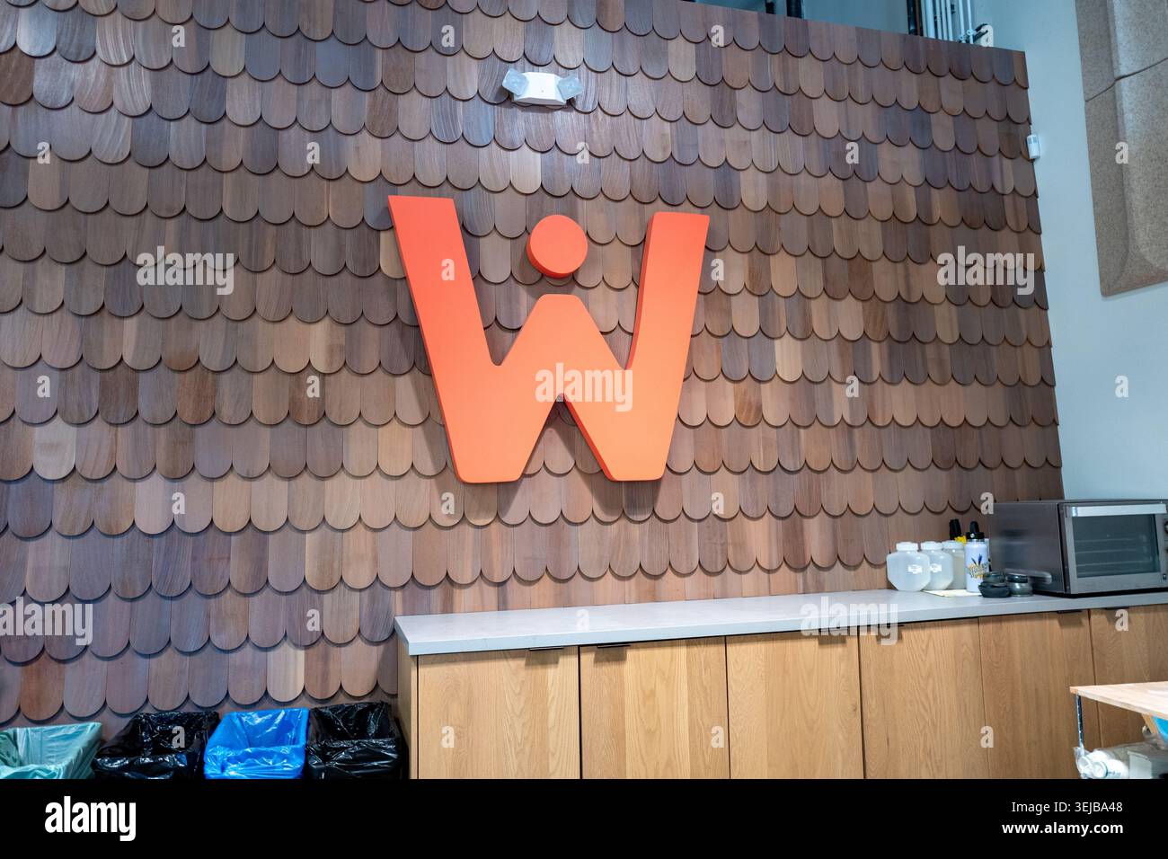 Logo inside Wildtype, a cultivated (lab-grown) fish company in San ...