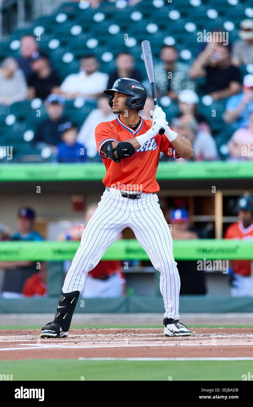 Braden Montgomery (14) of the Charlotte O's bats against the Norfolk ...