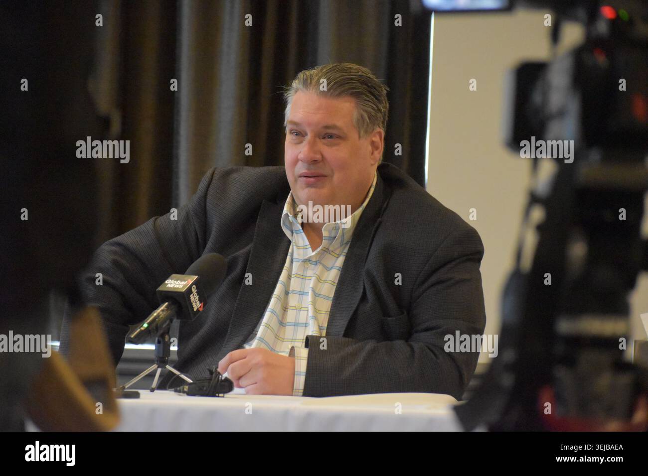 New Brunswick's child and youth advocate Kelly Lamrock speaks during a ...