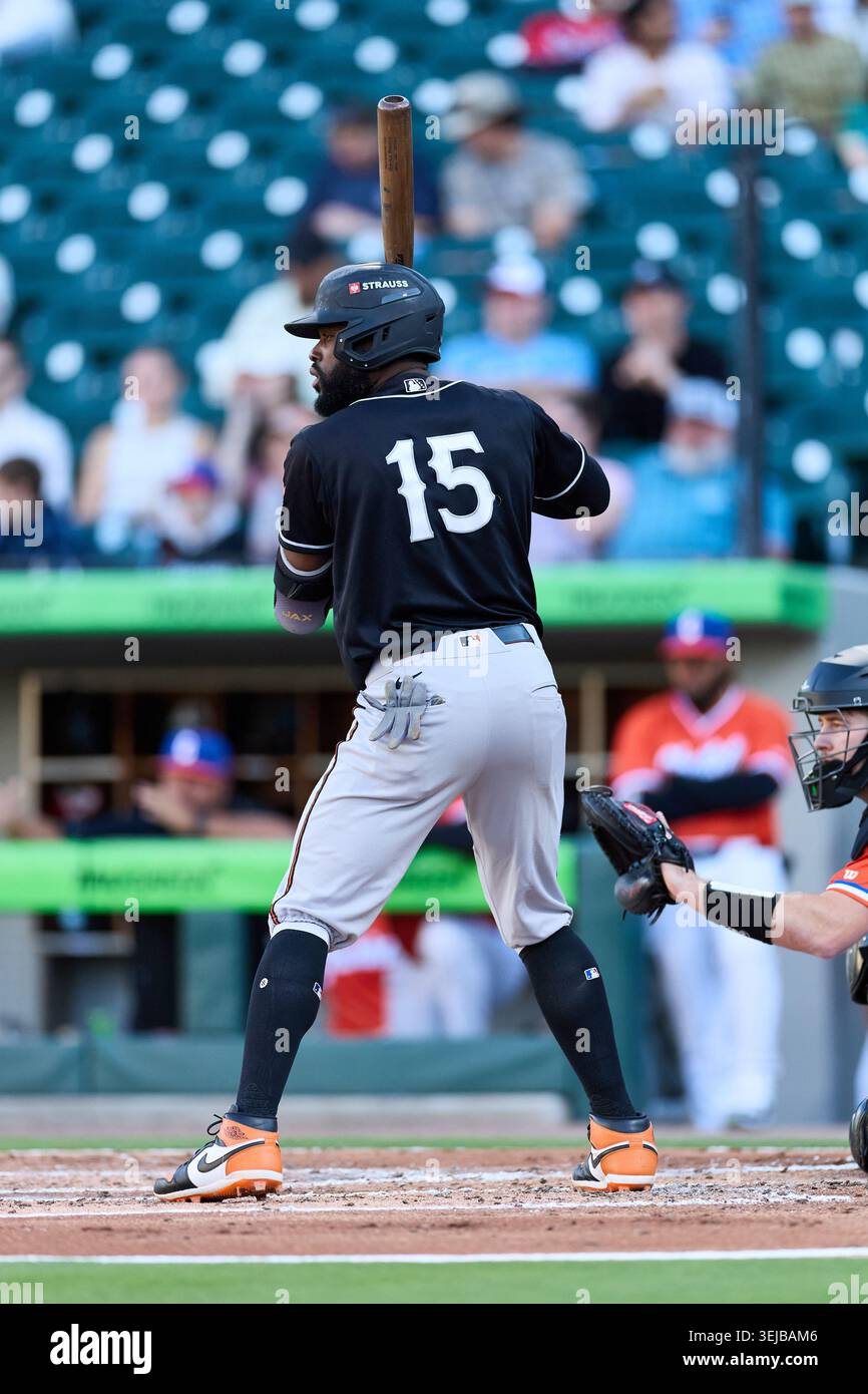 Bryan Ramos (15) of the Norfolk Tides bats against the Charlotte O's ...