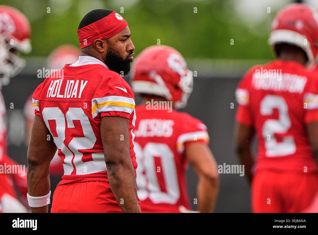 Kansas City Chiefs wide receiver Jimmy Holiday waits to start a drill ...
