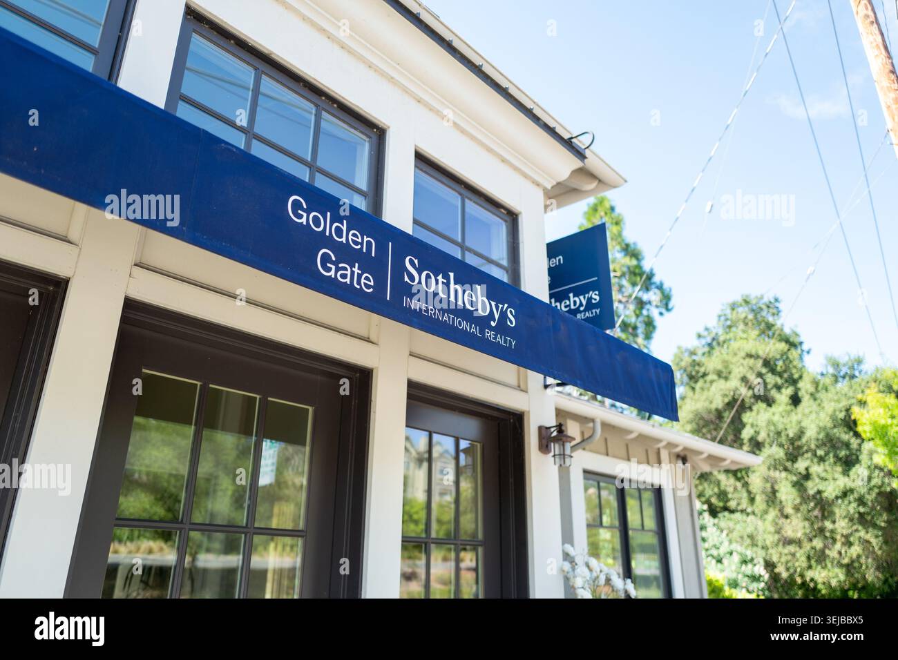 Facade of Golden Gate Sotheby's realtor, Lafayette, California, May 13 ...