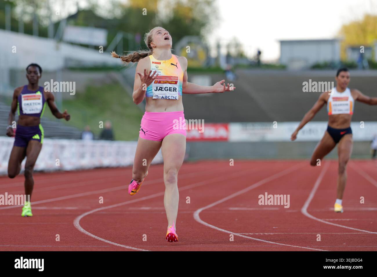 Bergen 20260528. Henriette Jæger in the 300 meters during the Trond ...